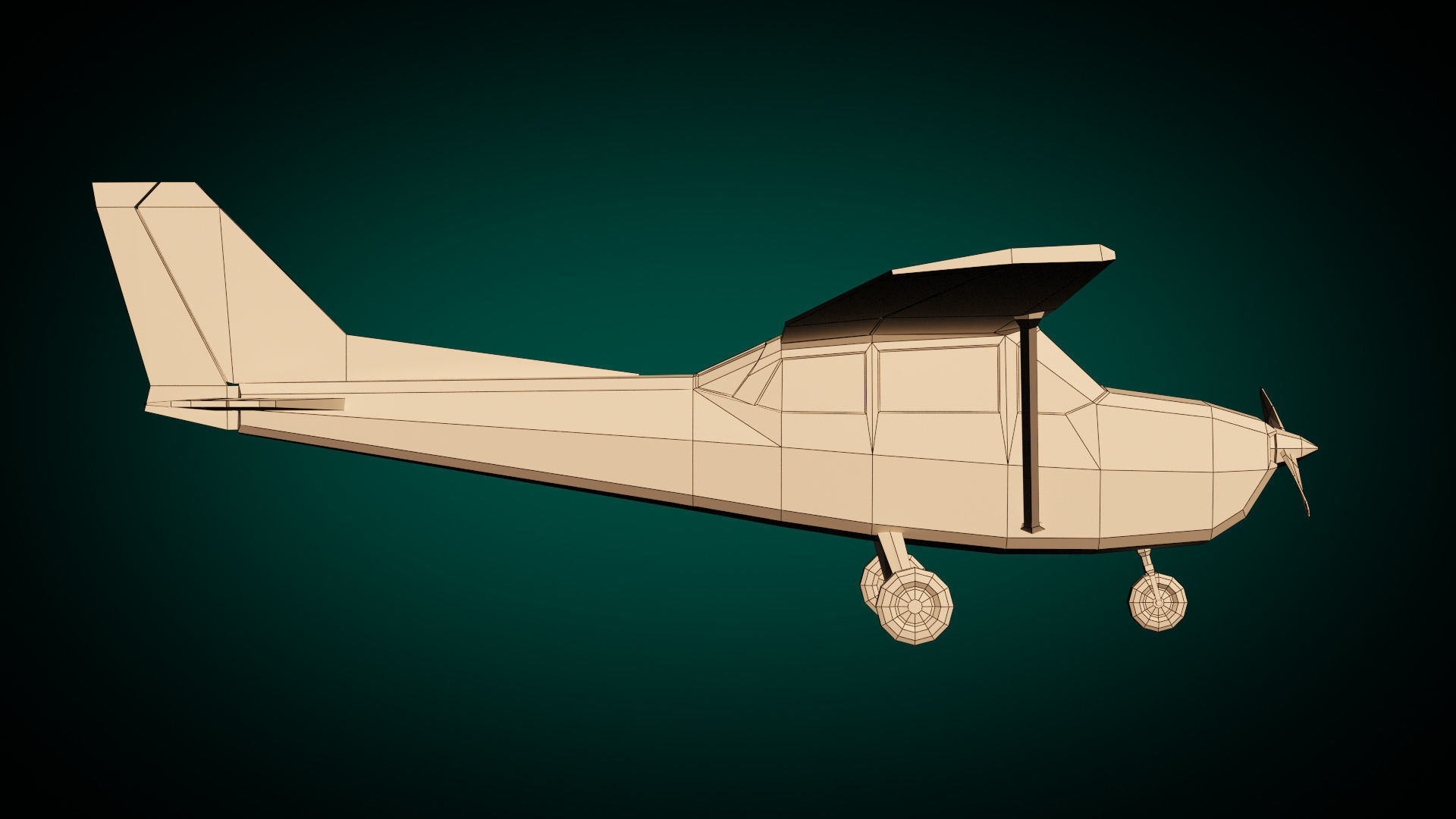 3D model Low Poly Light Aircraft 01 VR / AR / low-poly | CGTrader