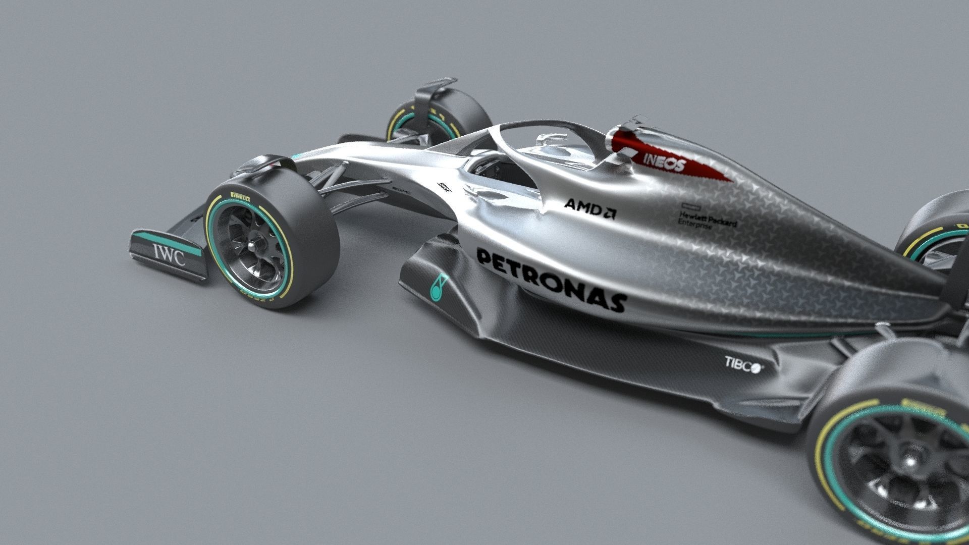3D model f1 mersedes petronas 2021 - 2023 concept VR / AR / low-poly ...