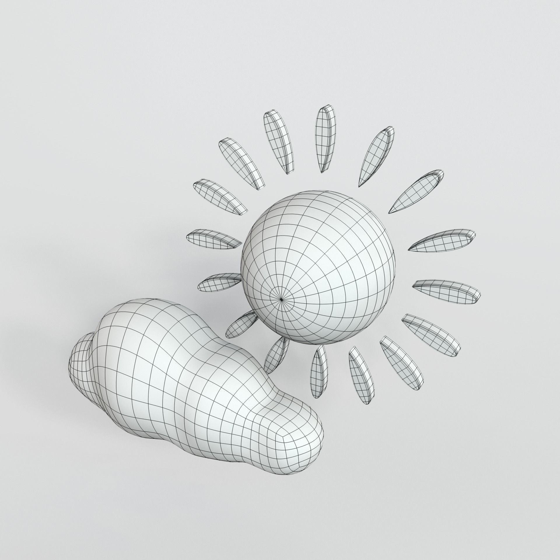 Cartoon sun 3D model | CGTrader
