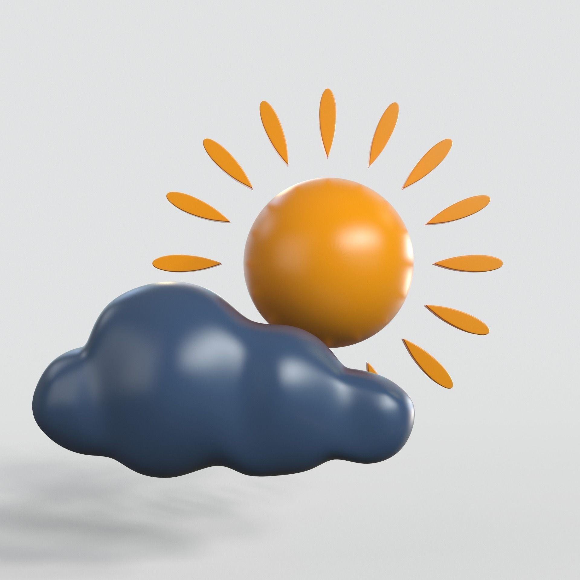 Cartoon sun 3D model | CGTrader