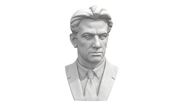 Mayakovsky bust of man in suit 3D model | CGTrader