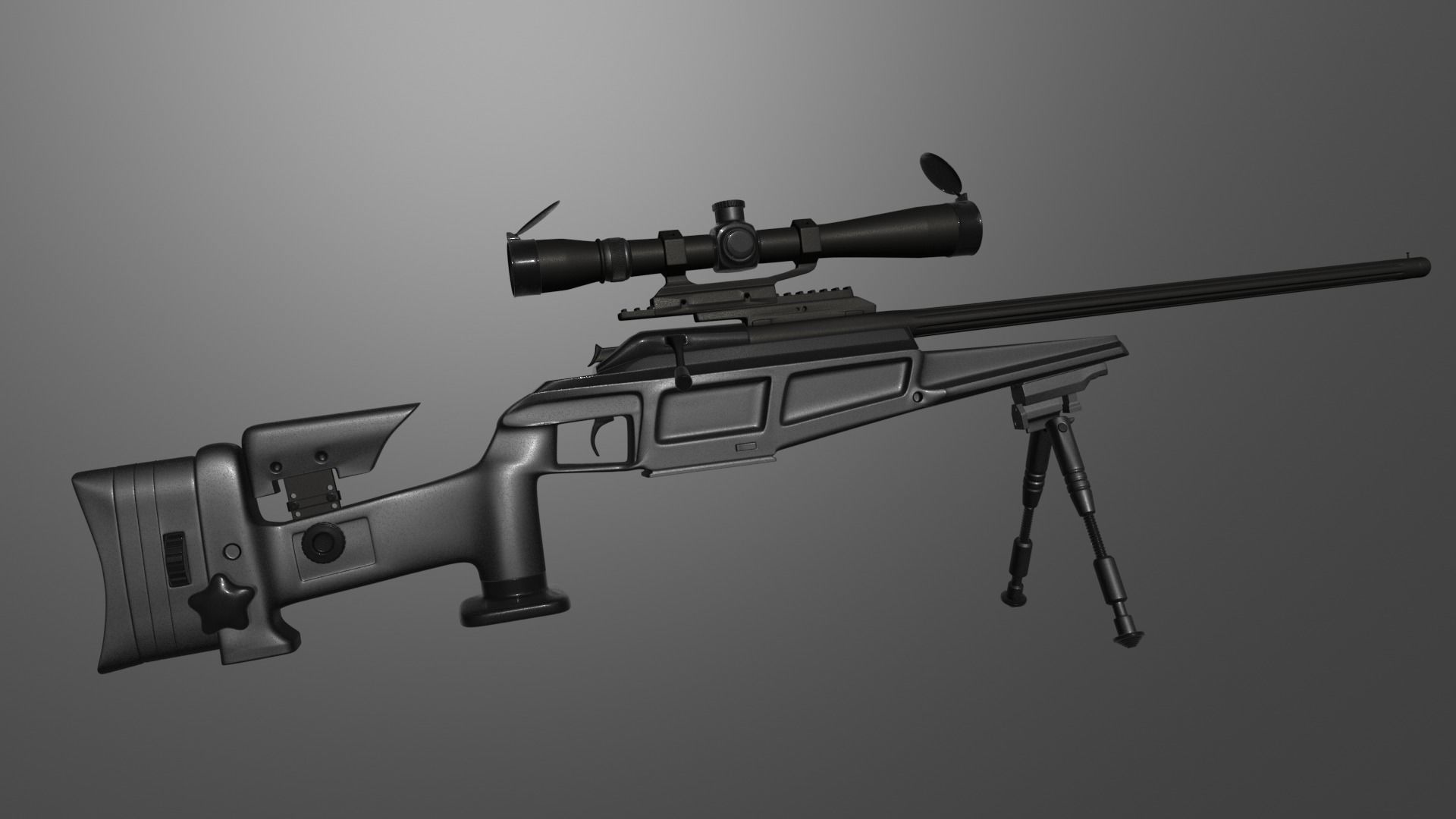 Blaser R93 German Police Sniper Rifle Hi-Res 3D model 3D model | CGTrader