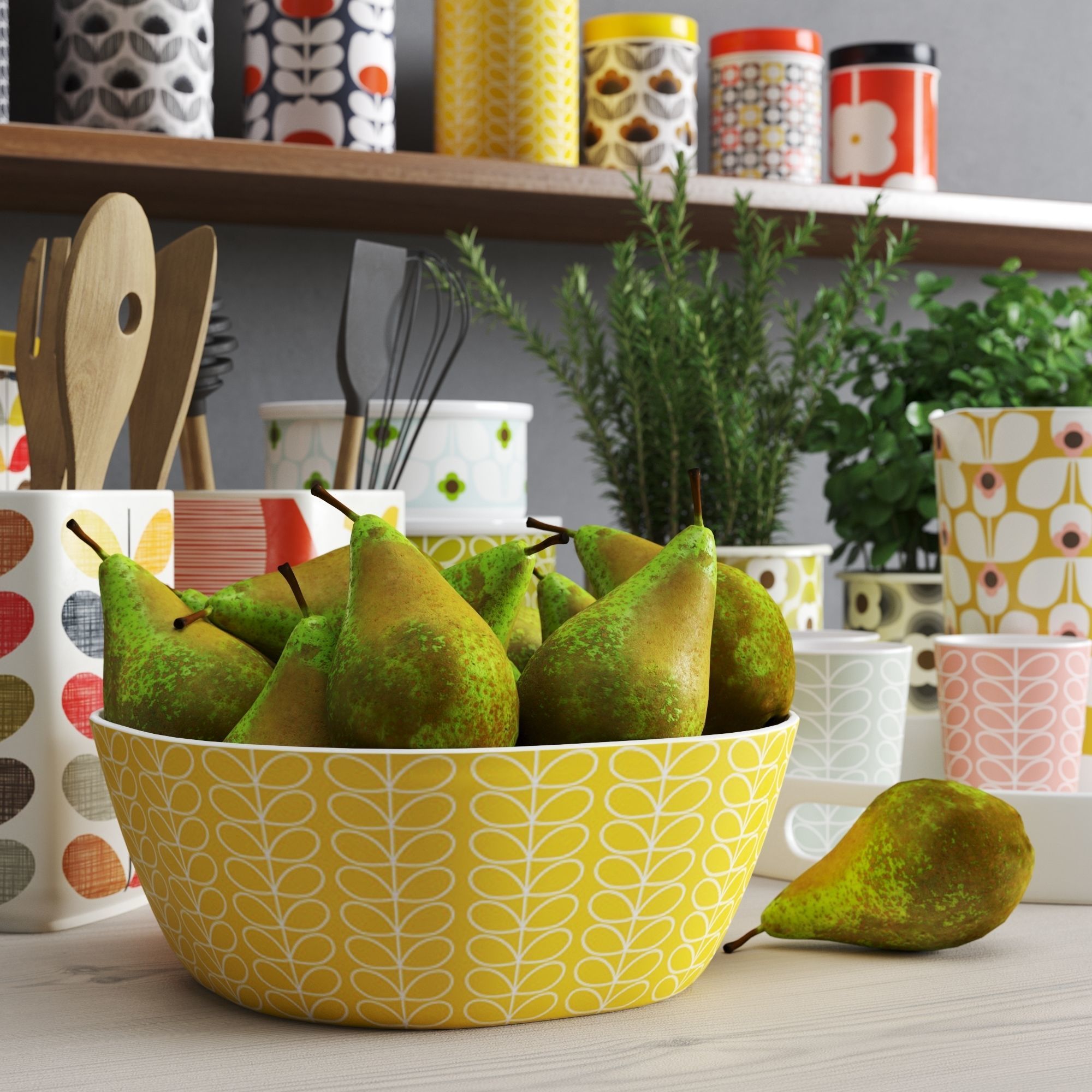 Orla Kiely Kitchen Set 3D model | CGTrader