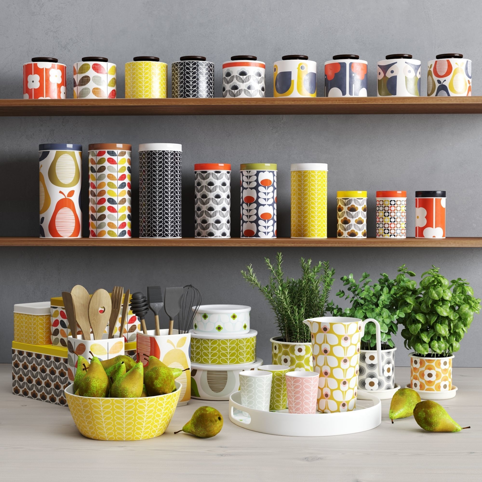 Orla Kiely Kitchen Set 3D model | CGTrader