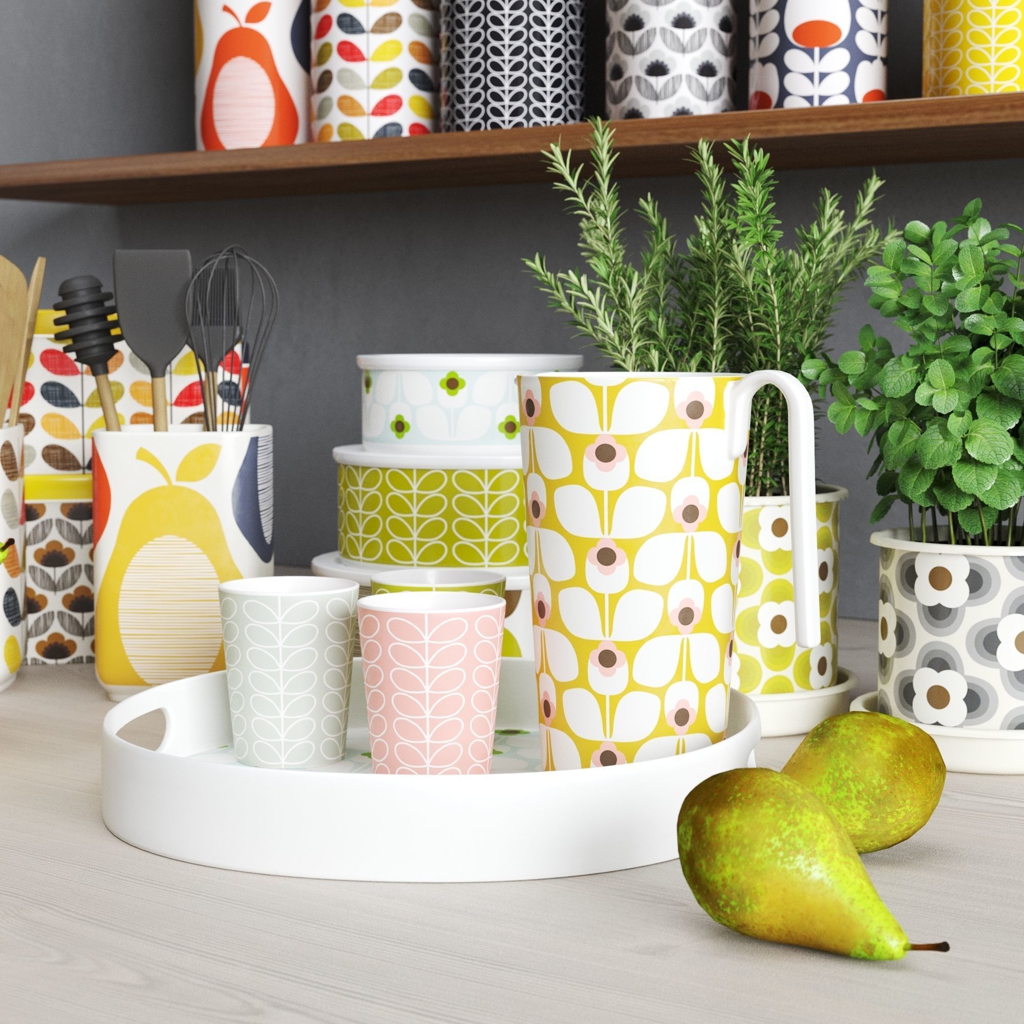 Orla Kiely Kitchen Set 3D model | CGTrader