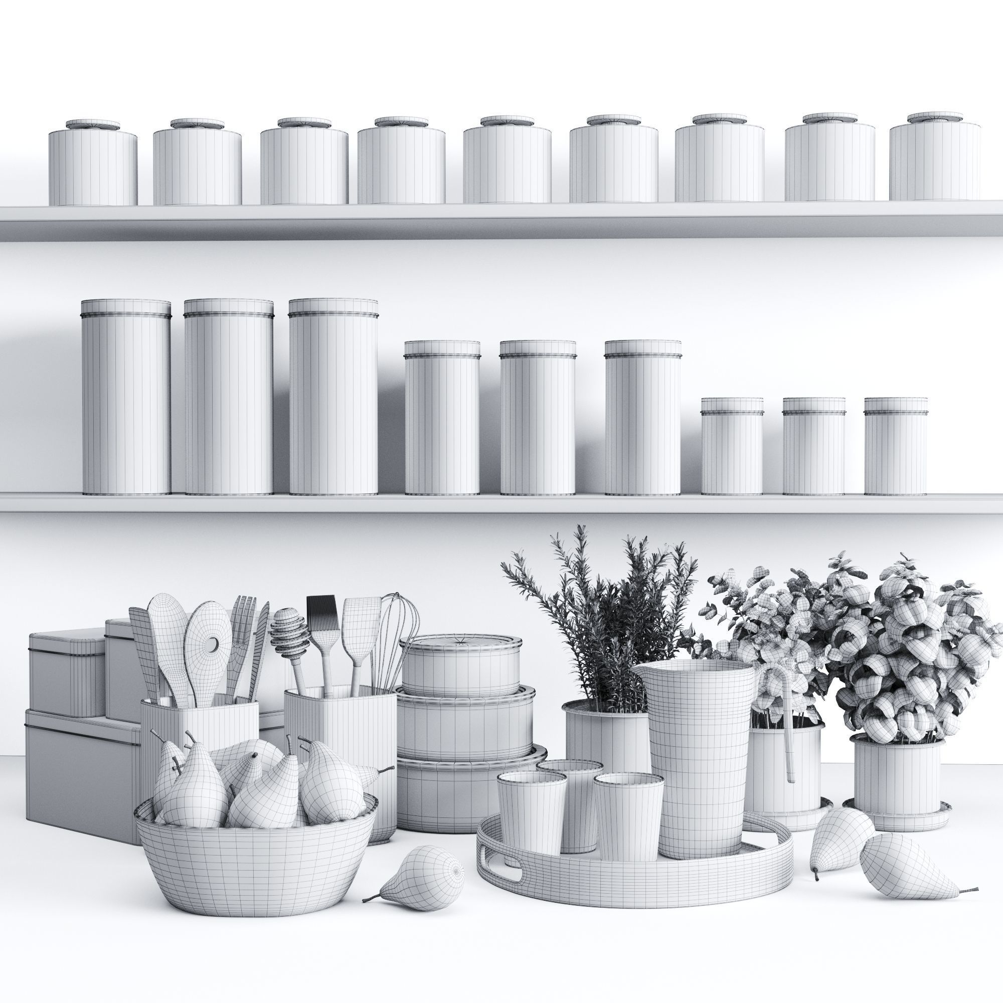 Orla Kiely Kitchen Set 3D model | CGTrader