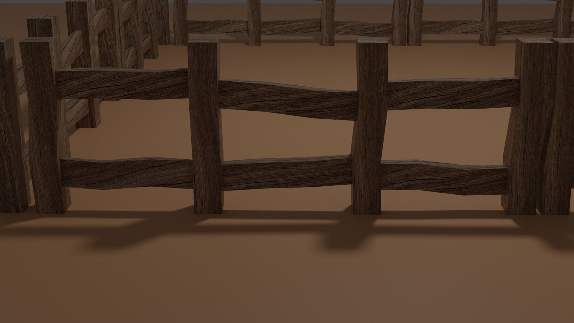 3D model Low Poly Wood Fence | CGTrader