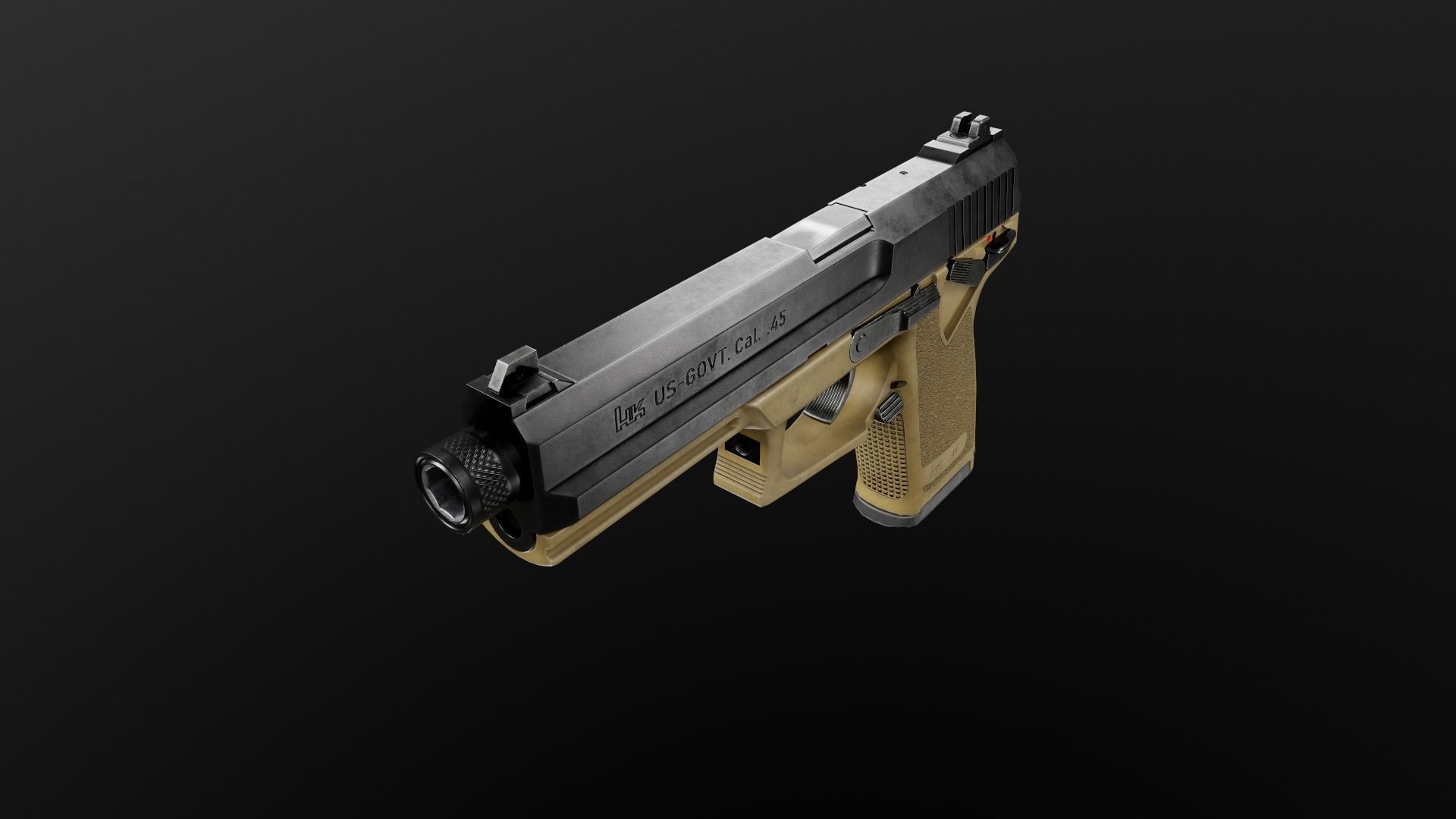 3D model HK Mark 23 45acp SOCOM Handgun VR / AR / low-poly | CGTrader