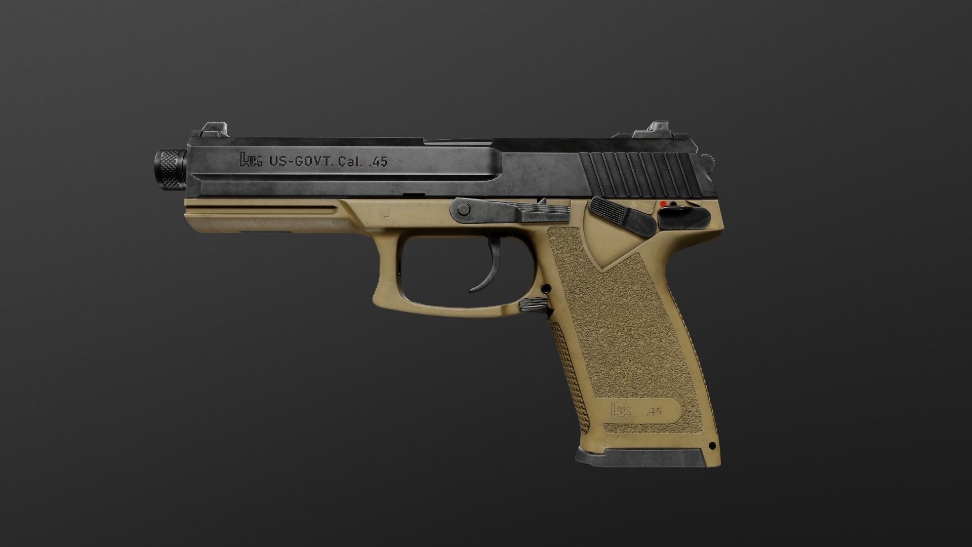 3D model HK Mark 23 45acp SOCOM Handgun VR / AR / low-poly | CGTrader