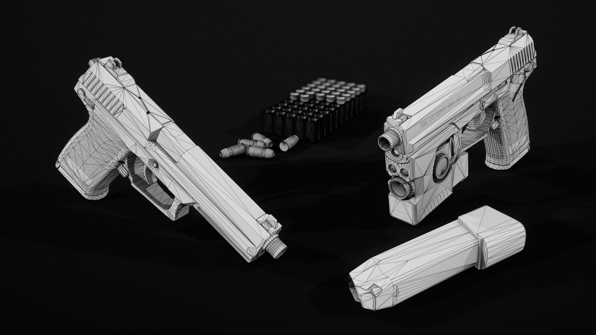 3D model HK Mark 23 45acp SOCOM Handgun VR / AR / low-poly | CGTrader