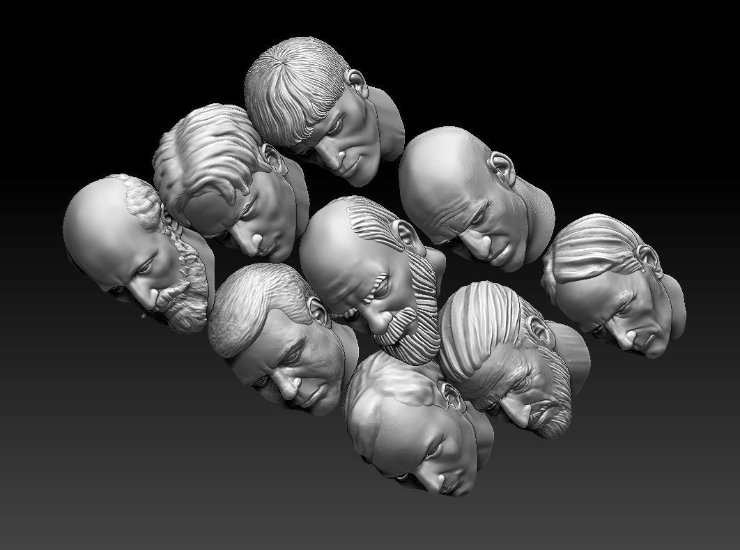 heads 3D model 3D printable | CGTrader