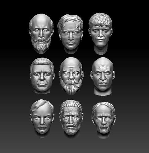 heads 3D model 3D printable | CGTrader