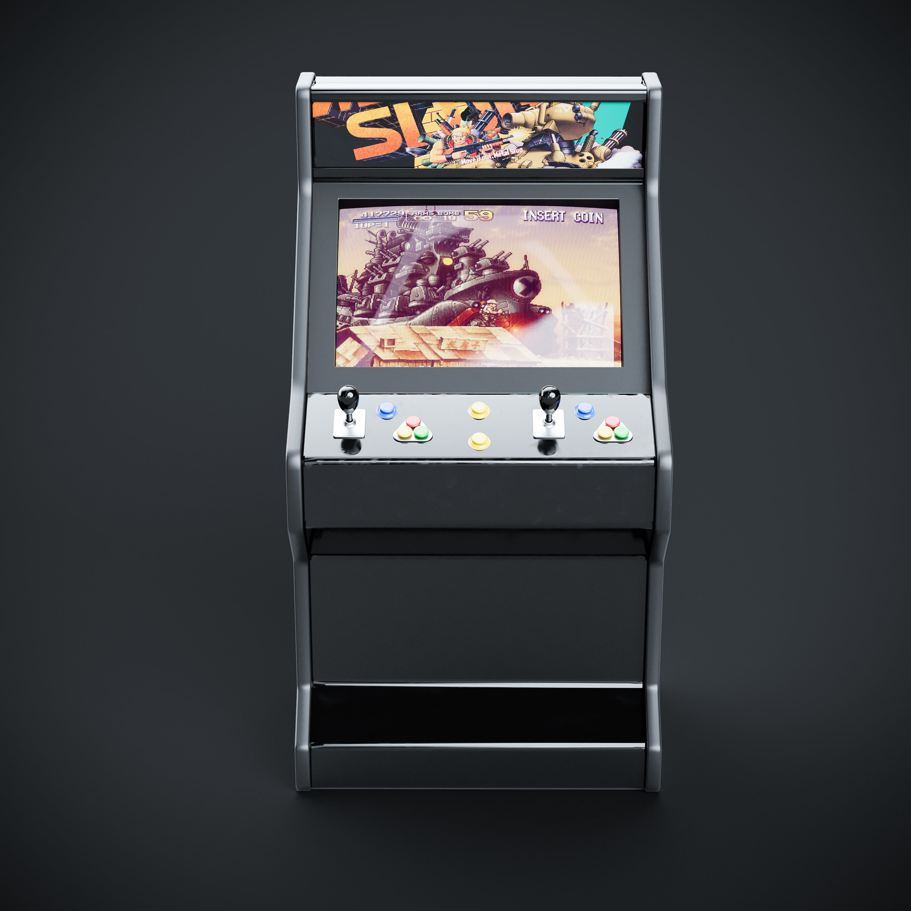 Arcade Game Machine Cabinet 3D model | CGTrader