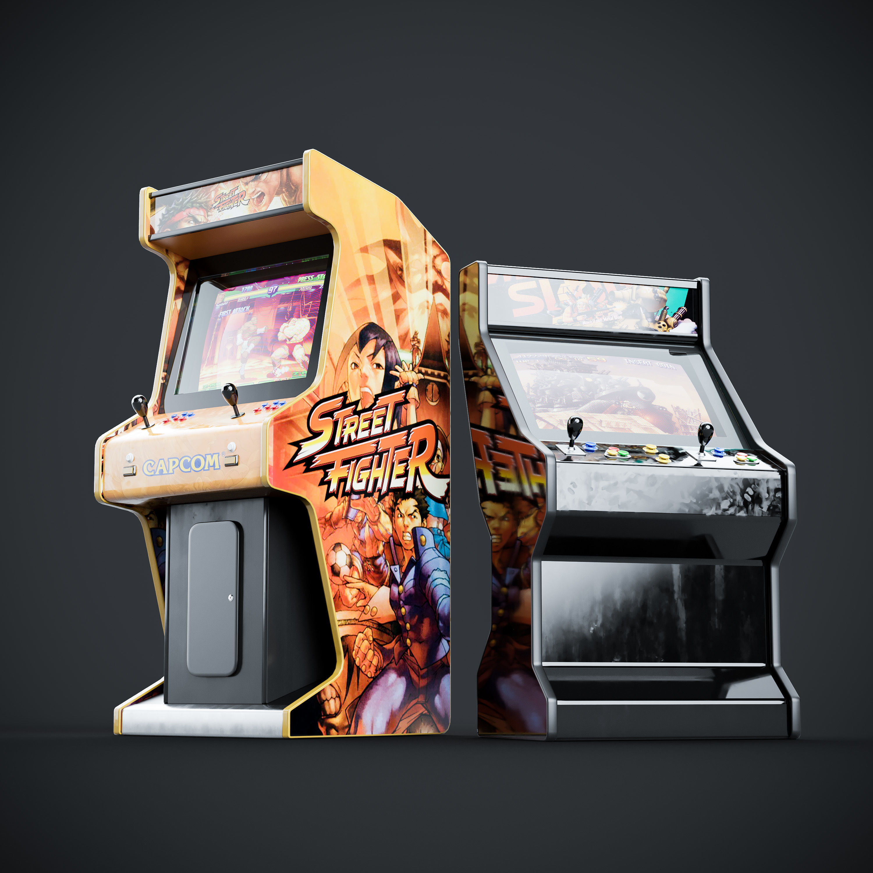 Arcade Game Machine Cabinet 3D model | CGTrader