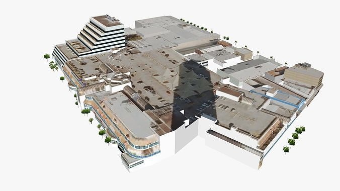 3D model Seabank Building and Australian Fair Building VR / AR / low ...