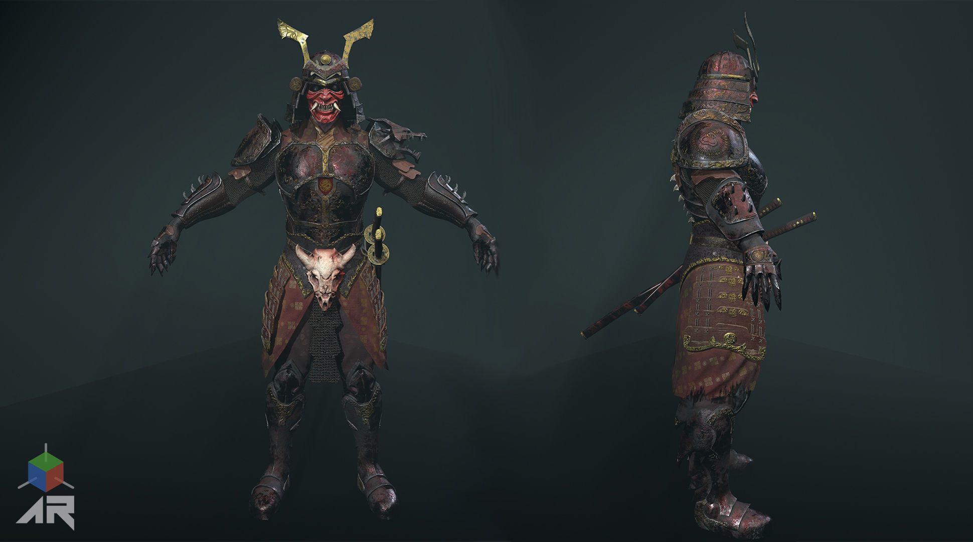 3D model Dead Samurai VR / AR / low-poly | CGTrader