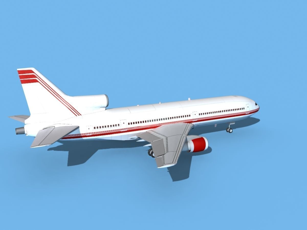 Lockheed L-1011 TriStar Corporate 1 3D model rigged | CGTrader