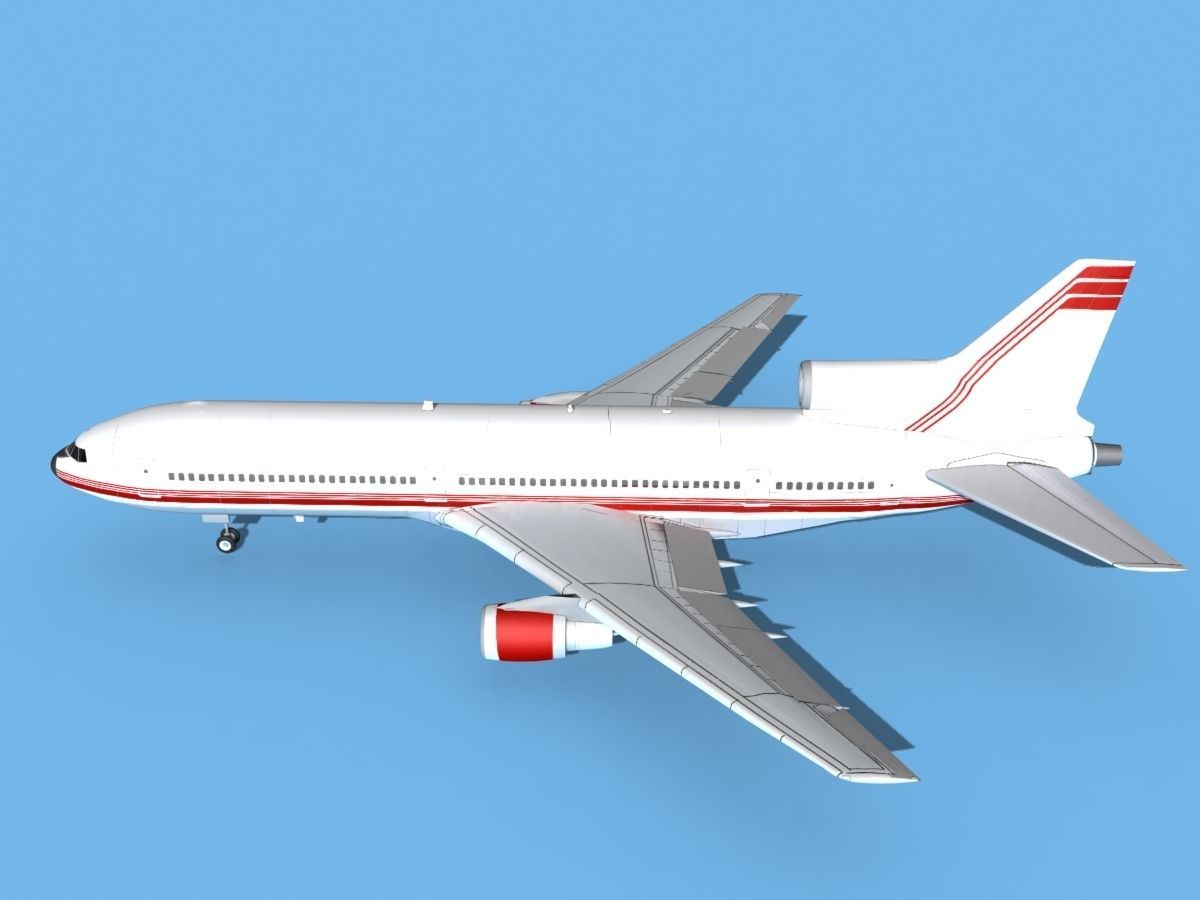 Lockheed L-1011 TriStar Corporate 1 3D model rigged | CGTrader