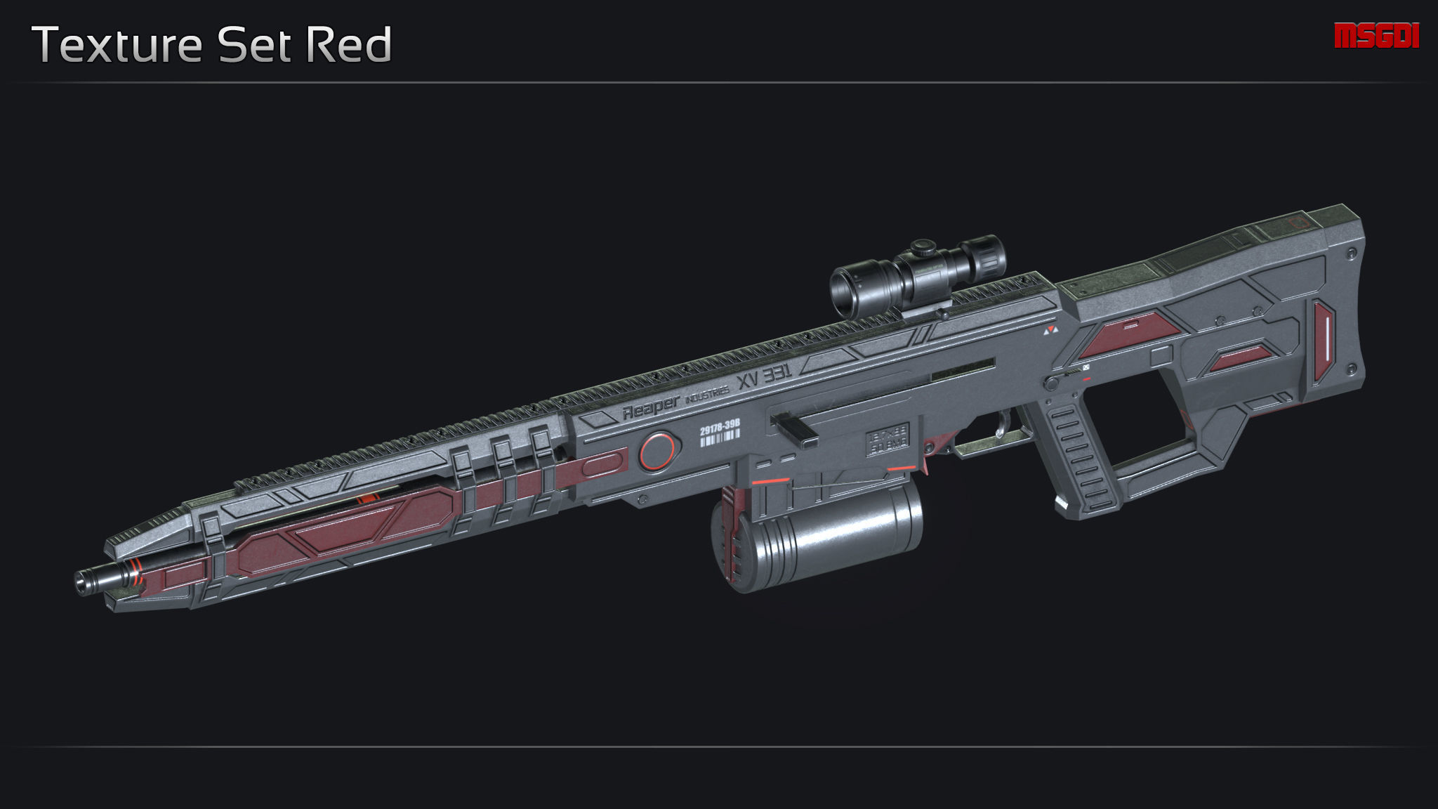 Scifi Sniper Rifle Collection | CGTrader