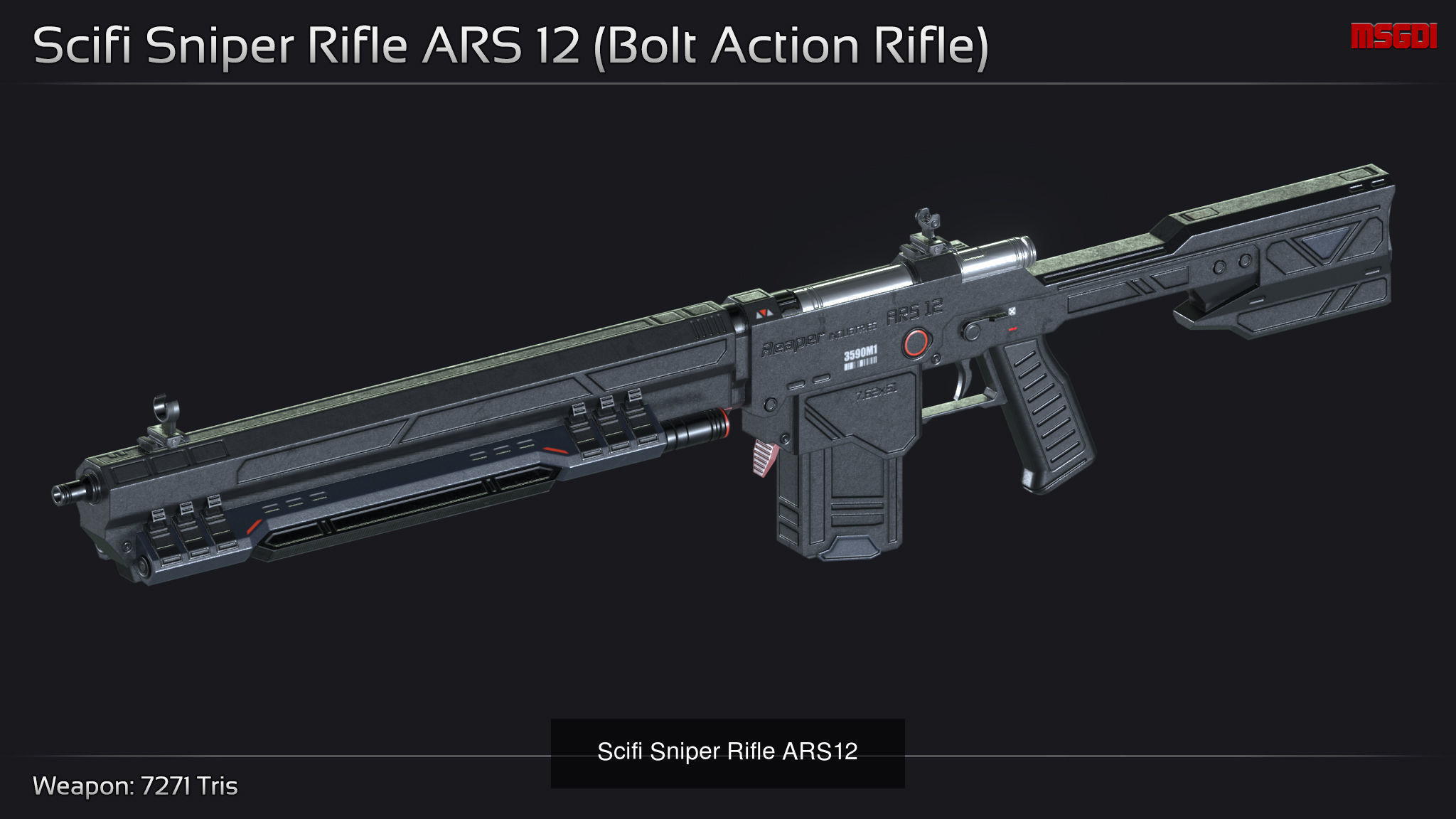 Scifi Sniper Rifle Collection VR / AR / low-poly | CGTrader