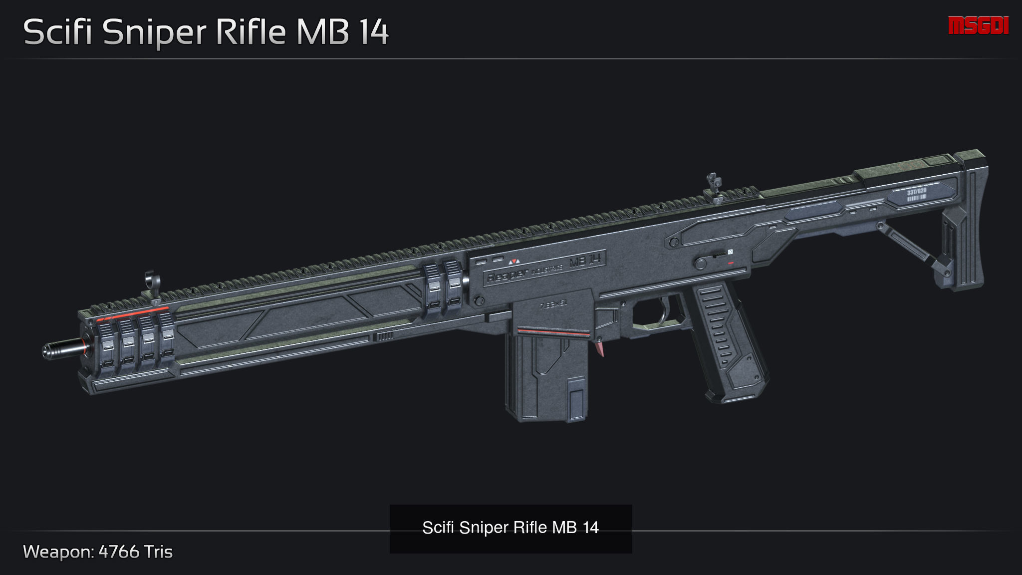 Scifi Sniper Rifle Collection VR / AR / low-poly | CGTrader