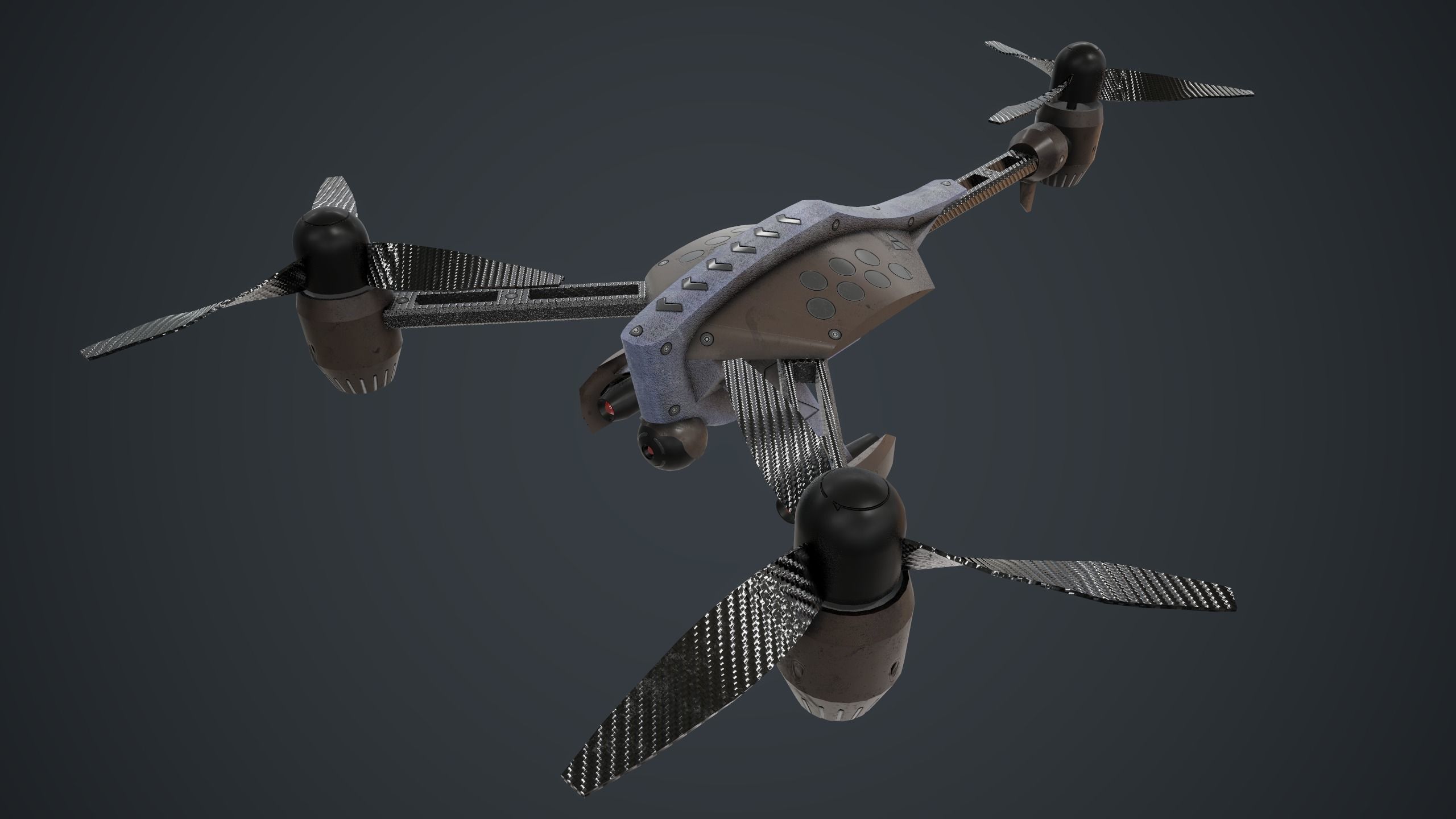 Trirotor drone PBR 3D asset | CGTrader