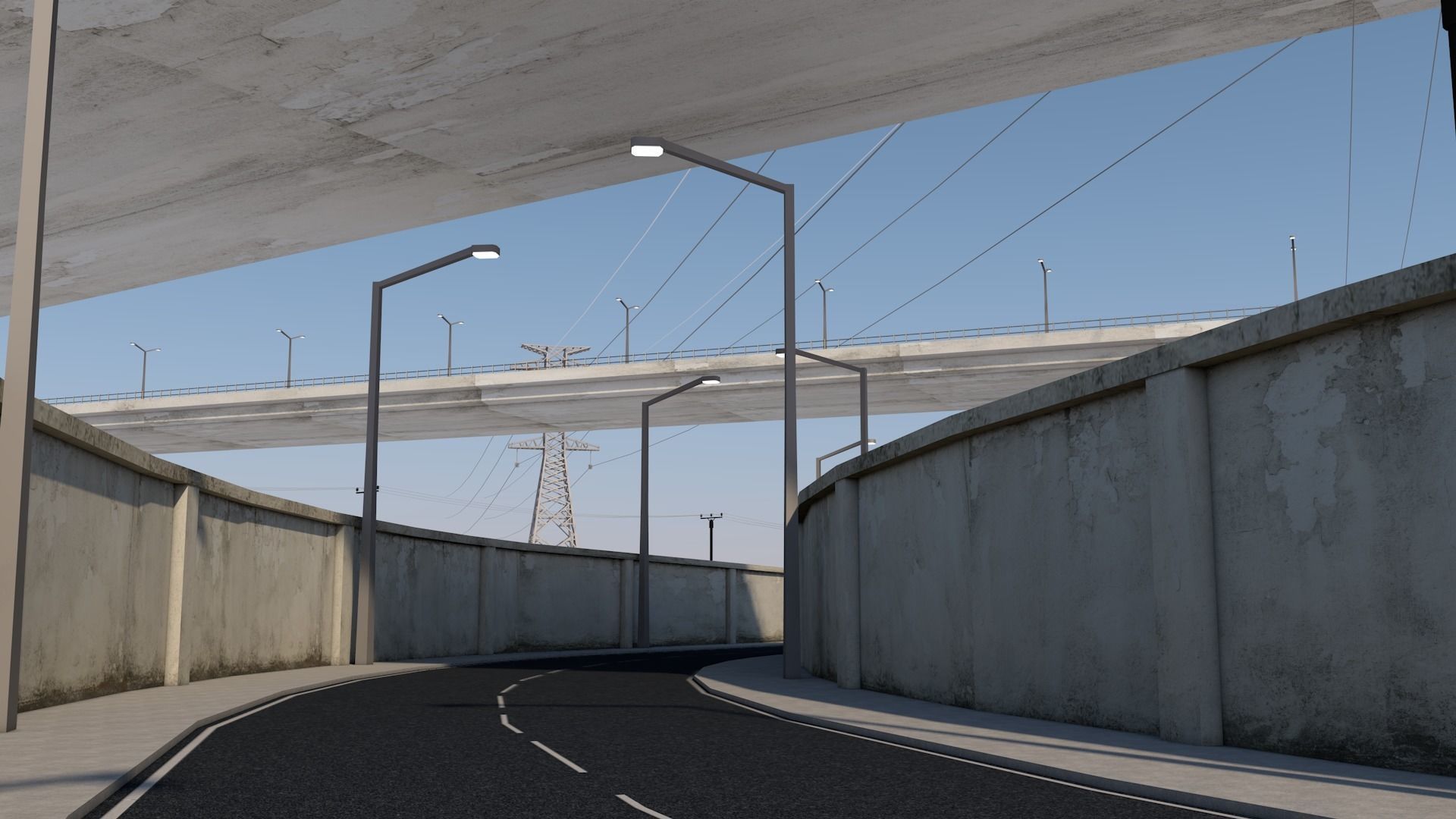 Highway 3D model | CGTrader