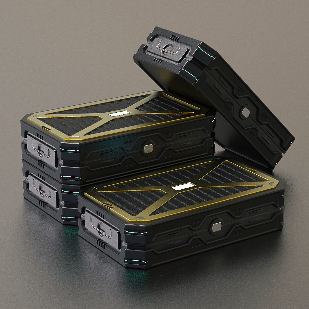 Sci-Fi Military Case 3D model | CGTrader