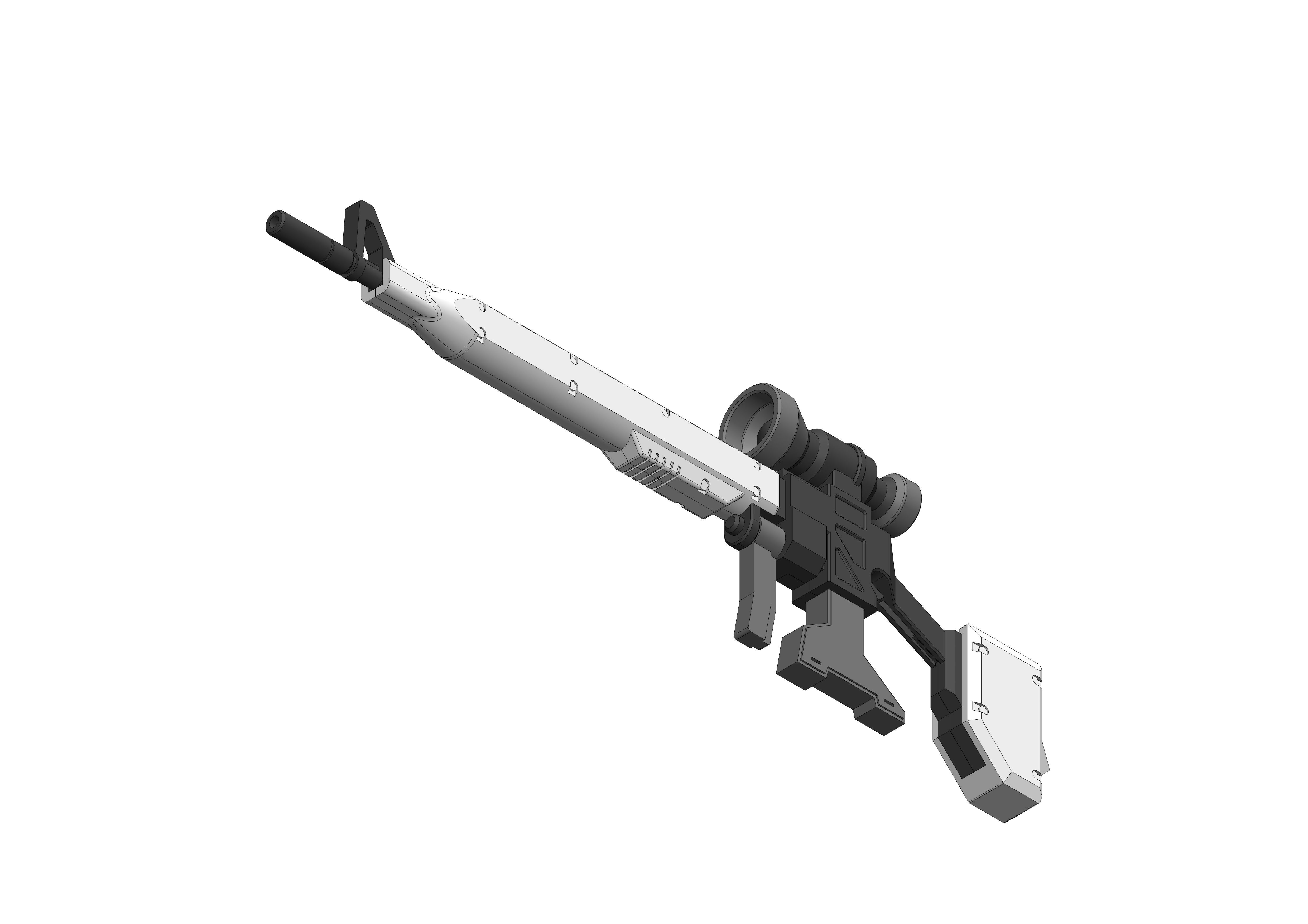 MG GM Sniper II Long Range Beam Rifle 3D model 3D printable | CGTrader