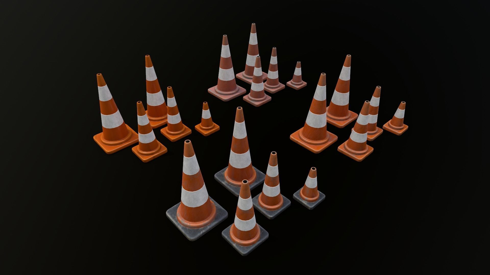 3D model Traffic Cone 01 PBR Game-ready VR / AR / low-poly | CGTrader