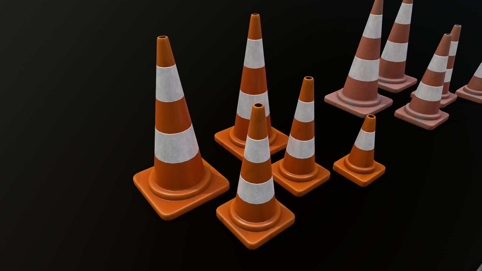 3D model Traffic Cone 01 PBR Game-ready VR / AR / low-poly | CGTrader