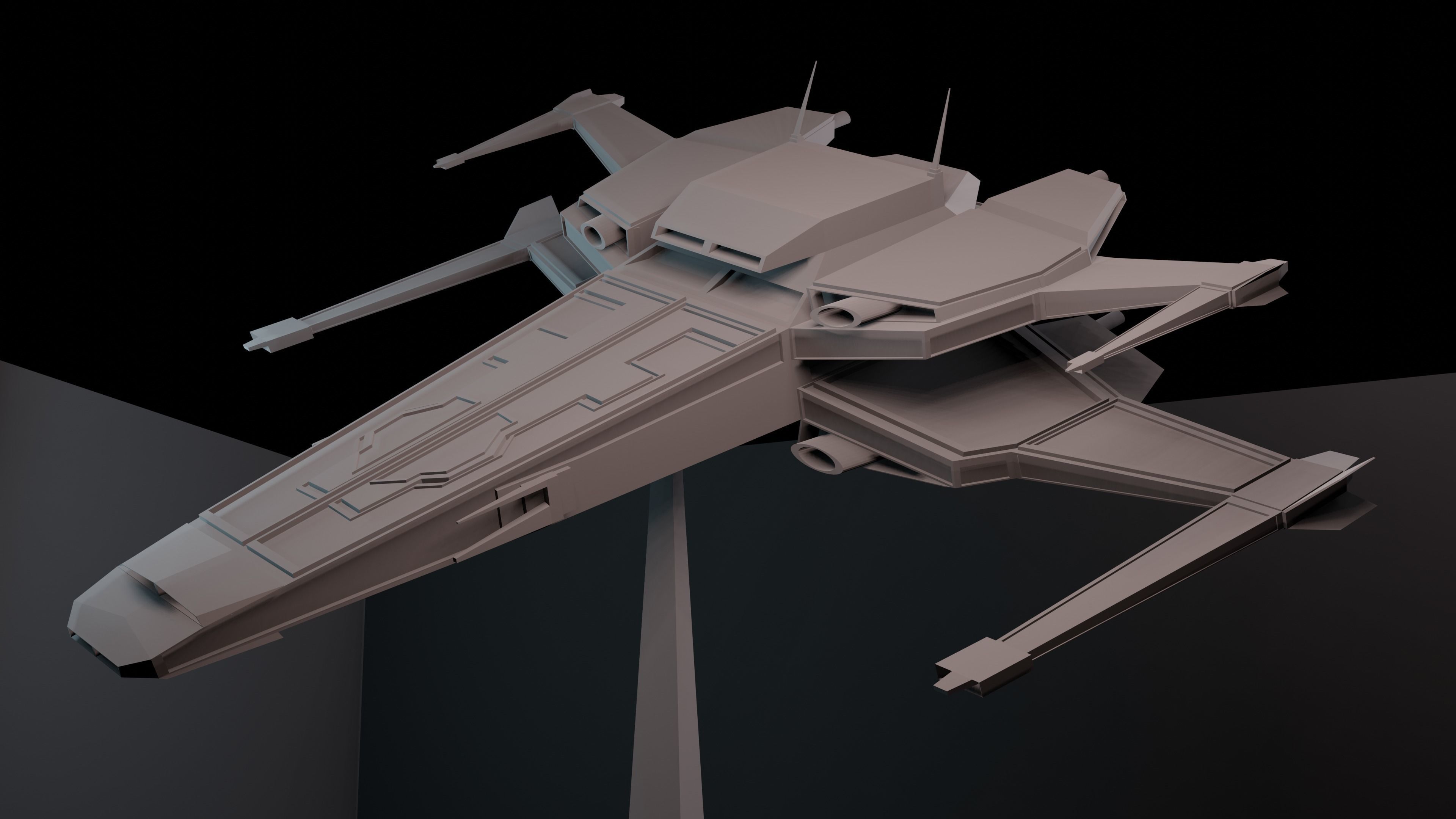 X-wing low poly star wars fighter free VR / AR / low-poly 3D model ...