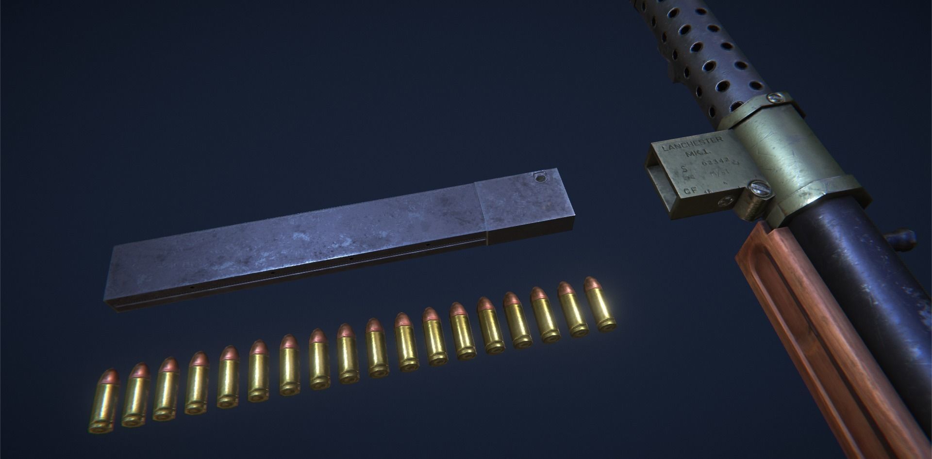 3D model Sub Machine Gun - Mk1 VR / AR / low-poly | CGTrader