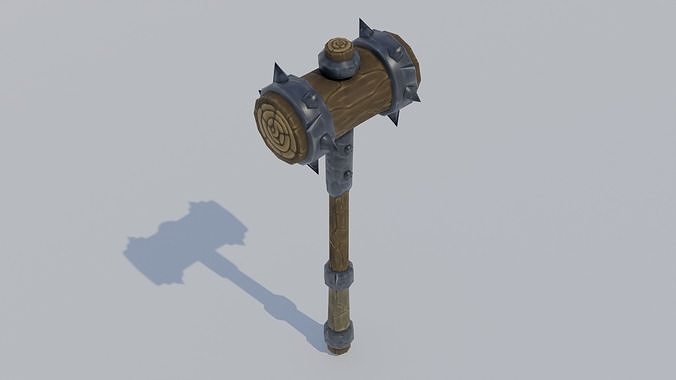3D model Stylized two-handed mace VR / AR / low-poly | CGTrader
