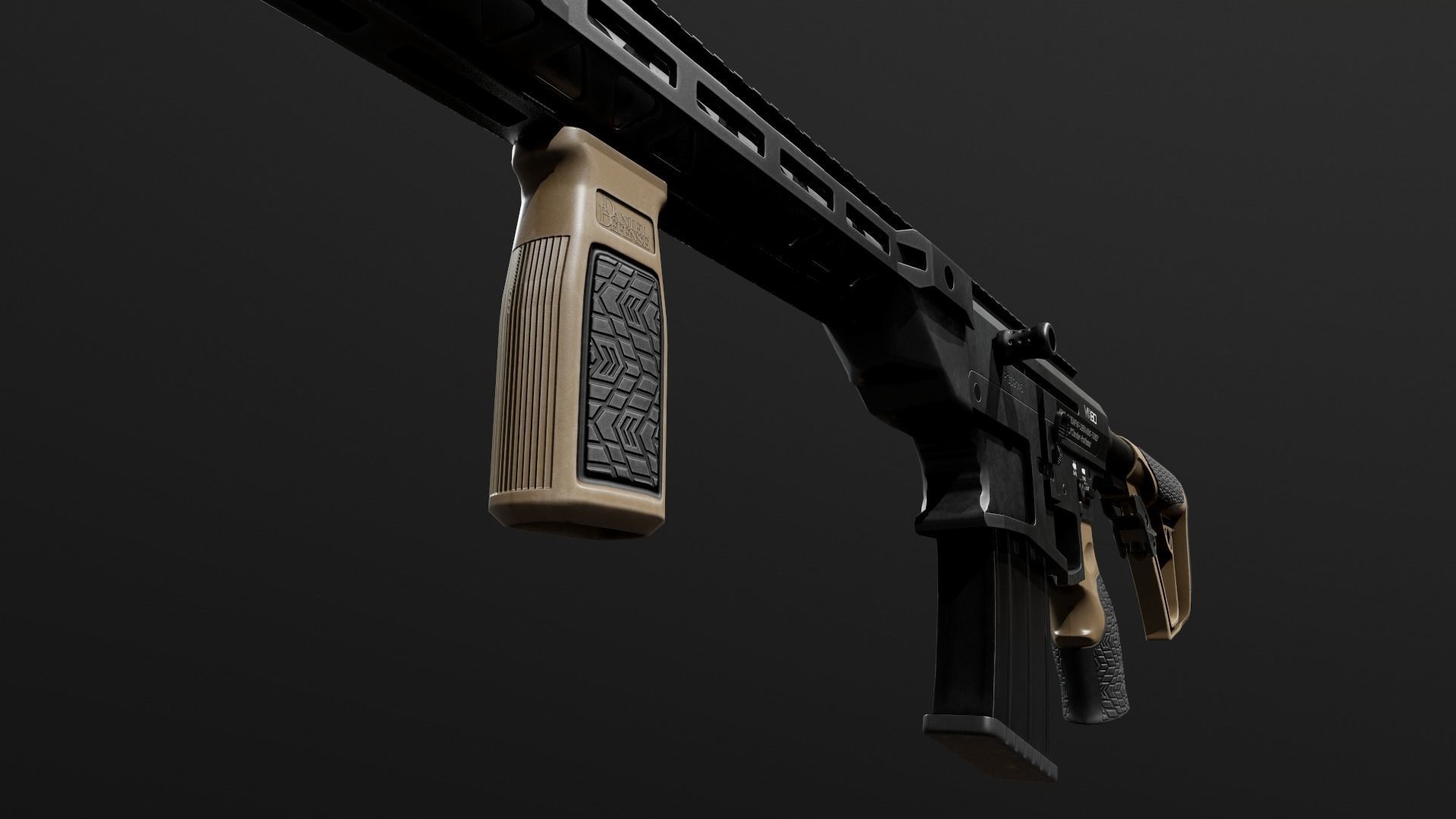 3D model Daniel Defense M-LOK Vertical Foregrip VR / AR / low-poly ...
