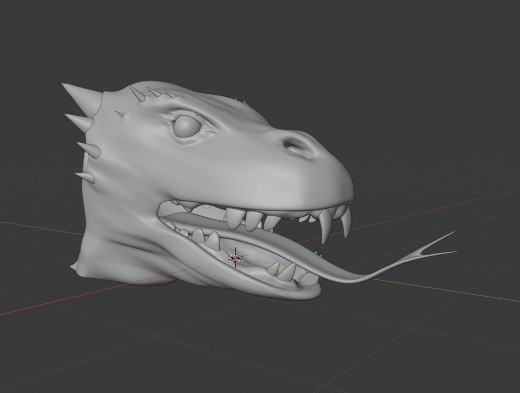 Lizardfolk Head free 3D model | CGTrader