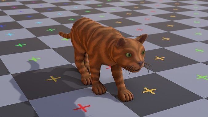 3D model Stylized Cat VR / AR / low-poly rigged animated | CGTrader