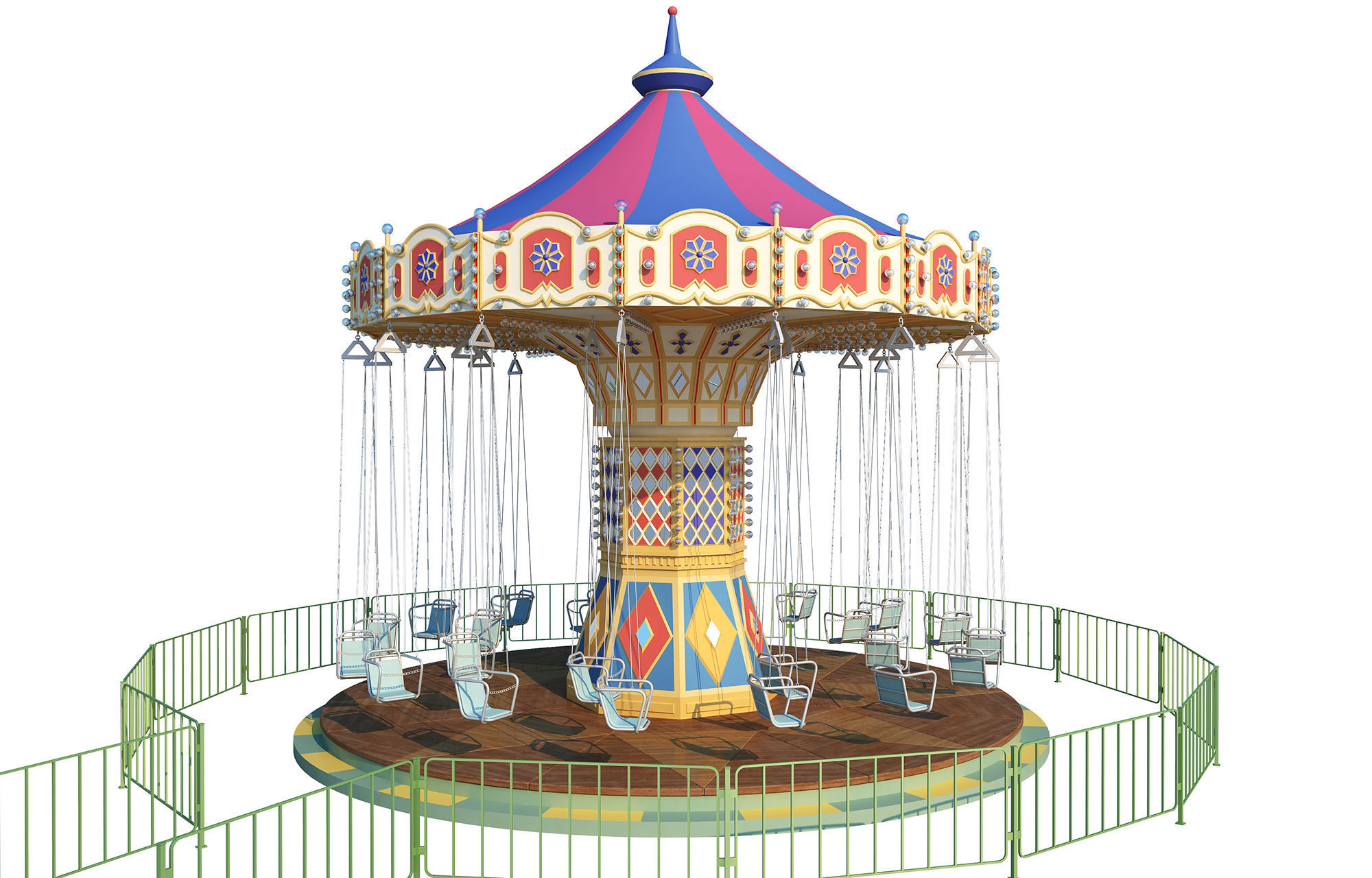 Funfair Swing Ride 3D model | CGTrader