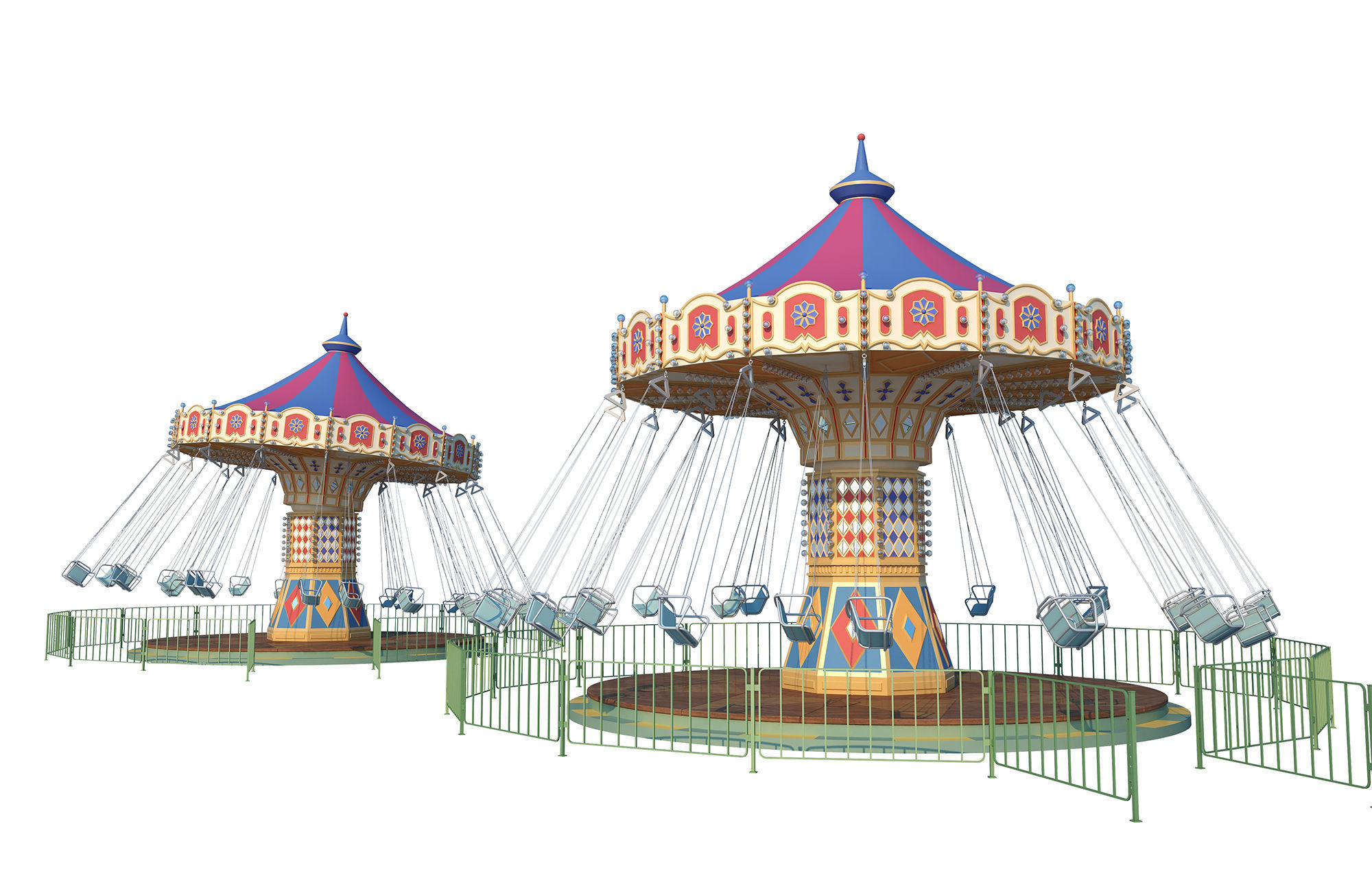 Funfair Swing Ride 3D model | CGTrader
