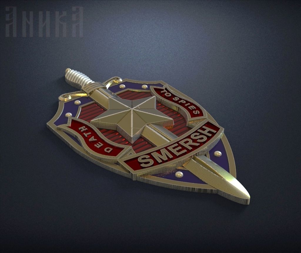 Badge Death to Spies Fantasy Smersh 3D model 3D printable | CGTrader