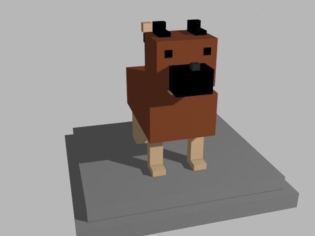 3D model VOXEL DOG - MODEL 1 VR / AR / low-poly | CGTrader