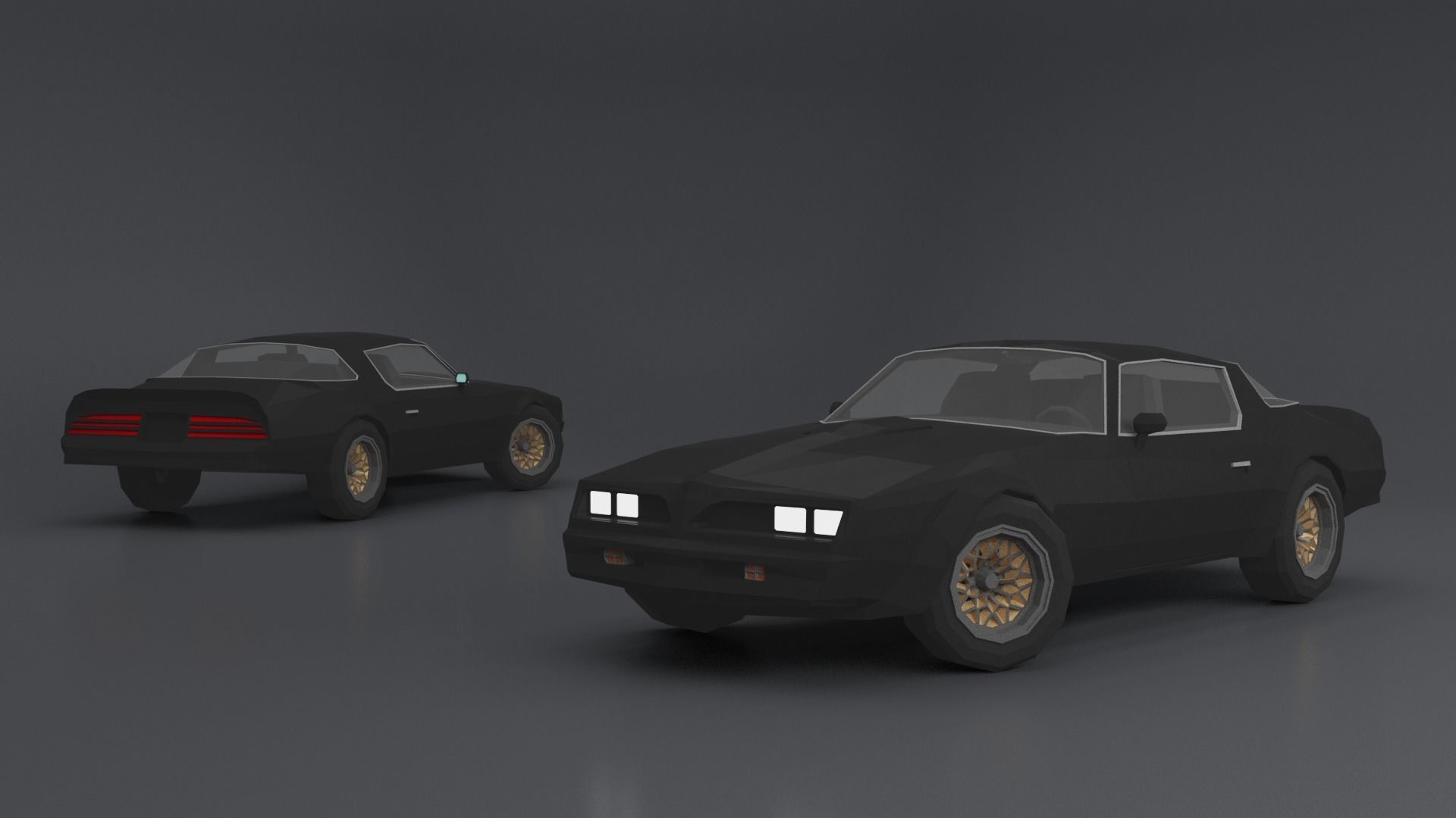 3D model LOW POLY -MUSCLE CAR 2 VR / AR / low-poly | CGTrader