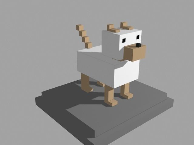 3D model VOXEL DOG - MODEL 3 VR / AR / low-poly | CGTrader