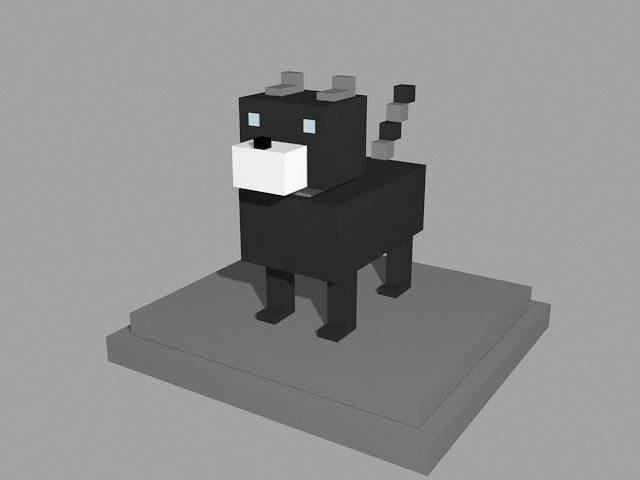 3D model VOXEL DOG - MODEL 9 VR / AR / low-poly | CGTrader