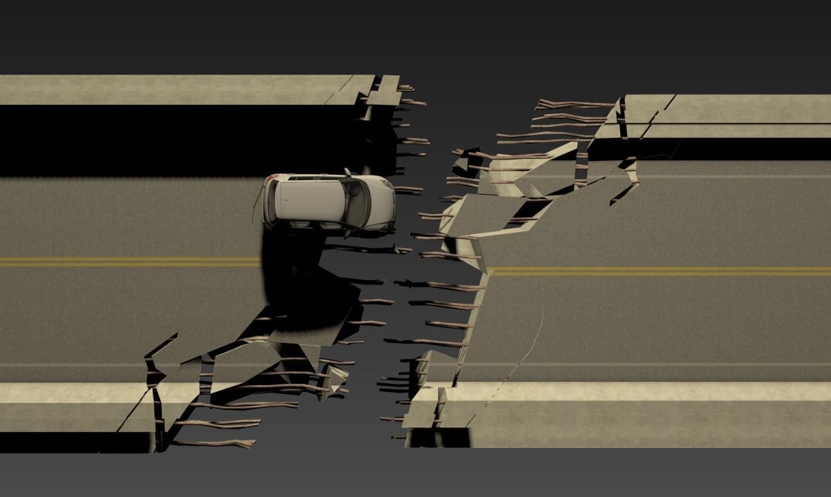 Bridge Collapsed Model 3D model | CGTrader