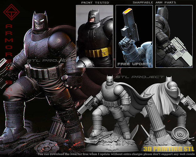 Armored Bat 3D model 3D printable | CGTrader