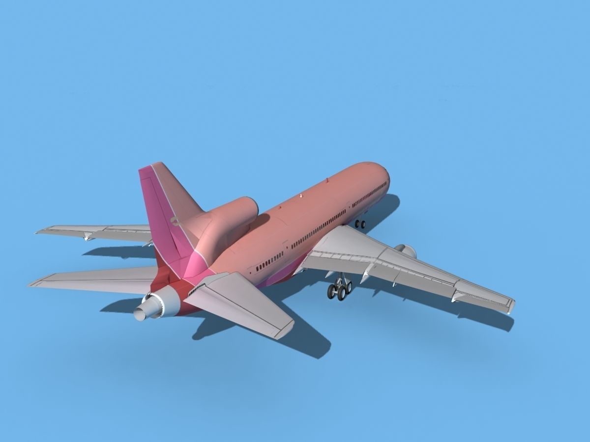 Lockheed L-1011 TriStar Court Line 3D model rigged | CGTrader