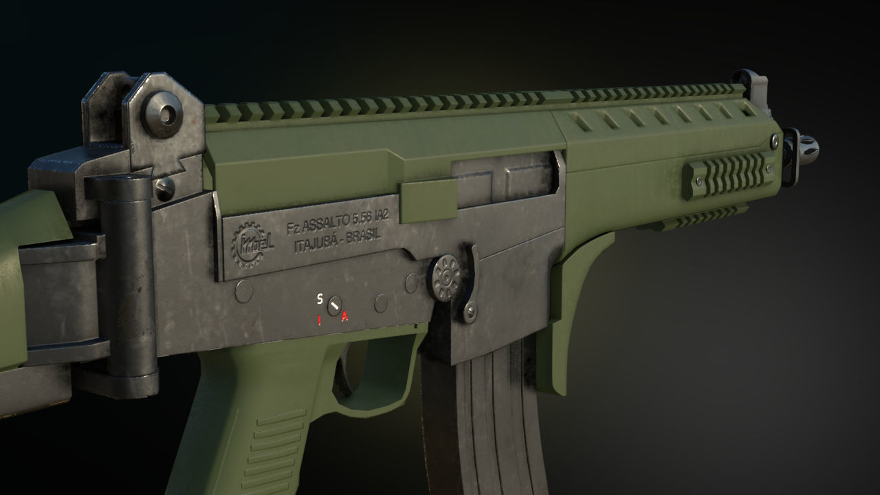 3D model Imbel IA2 Assault Rifle VR / AR / low-poly | CGTrader