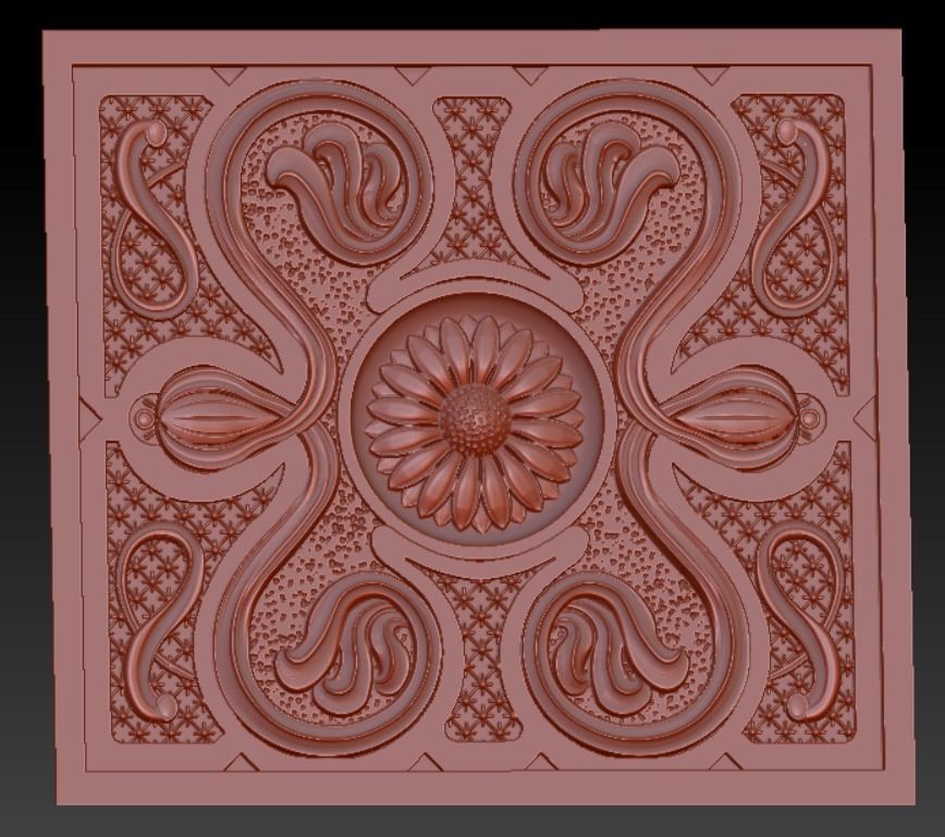 Decorative panel STL 3D model 3D printable | CGTrader