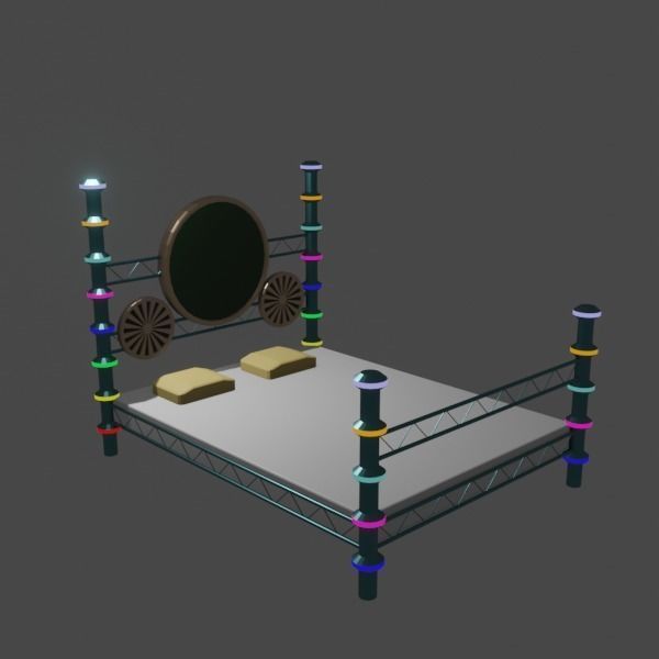 Cyber bed 3D model | CGTrader